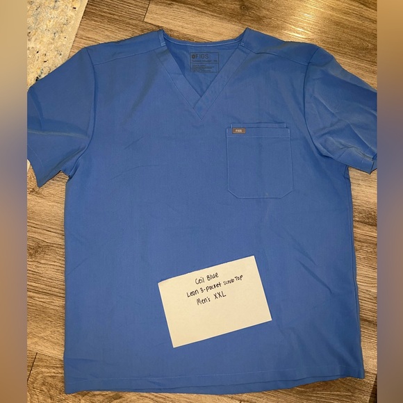 Figs | Shirts | Figs Ceil Blue Leon 3pocket Scrub Top | Poshmark